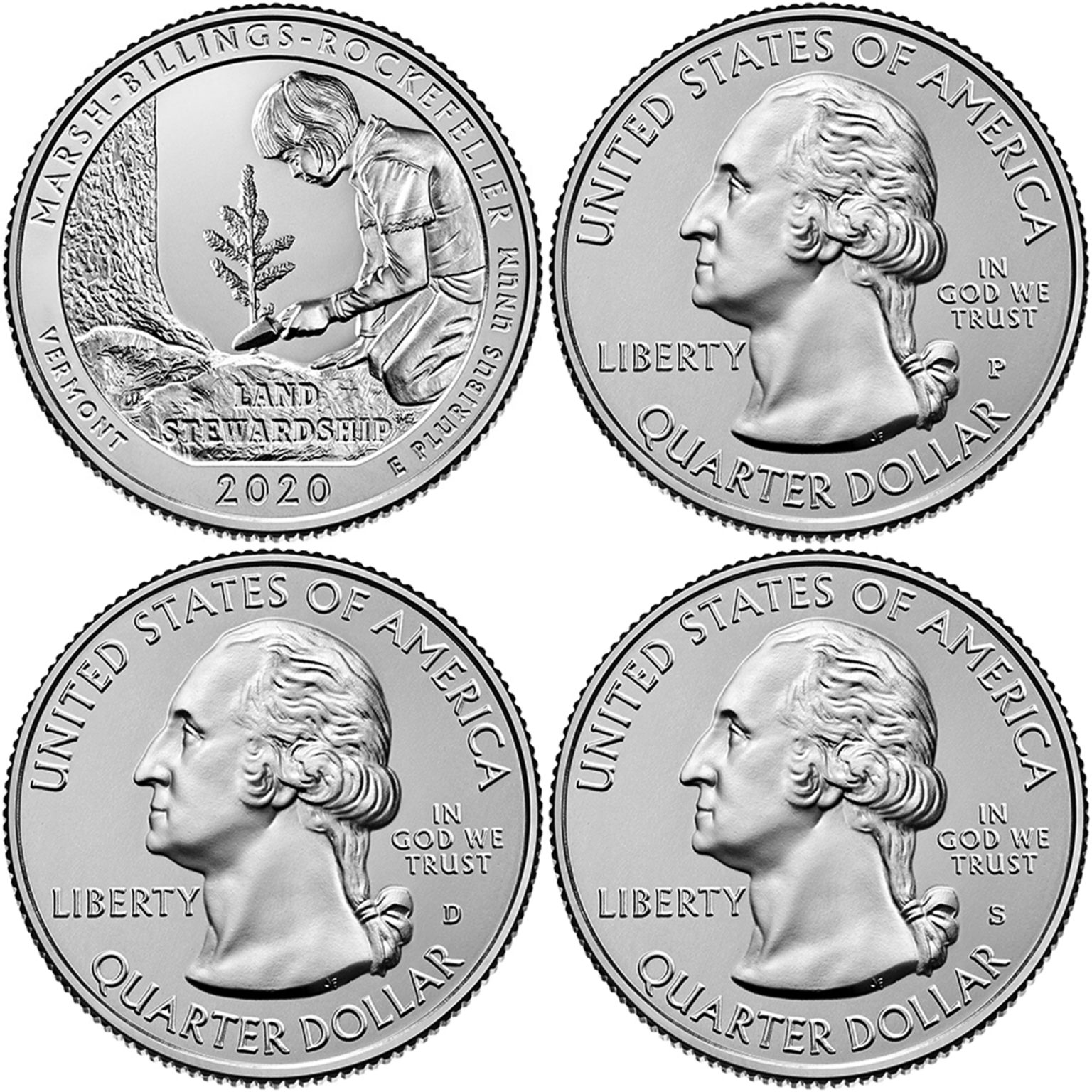 2020 Marsh Billings Rockefeller Vermont National Park NP Quarters ...