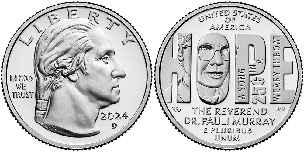2024 American Women Quarters Rev. Dr. Pauli Murray – Surfcoins